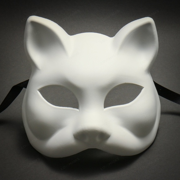 ILOVEMASKS | Accessories | Gatto Cat Unpainted Diy Venetian Masquerade ...